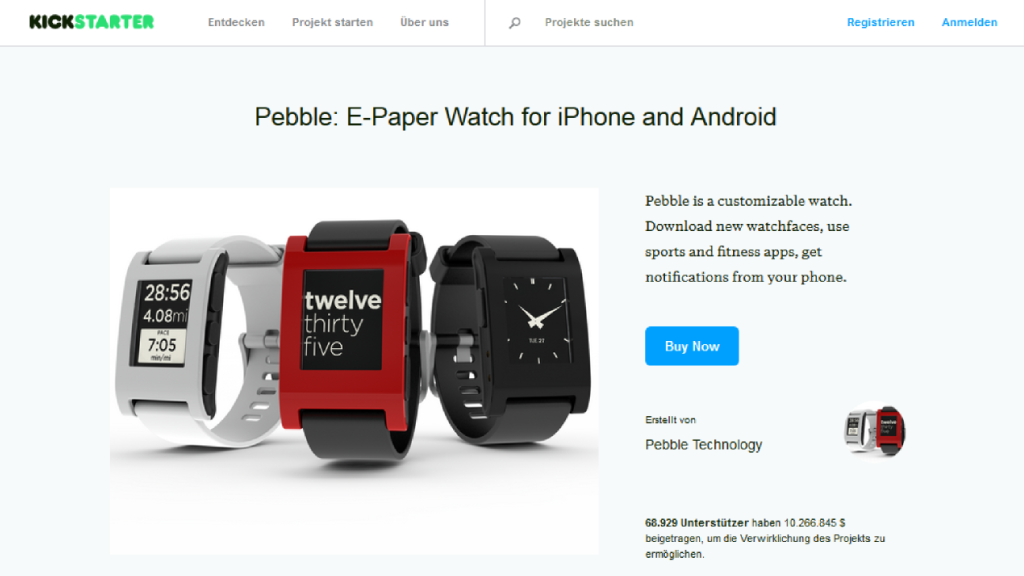 Best of Crowdfunding - Pebble Kickstarter